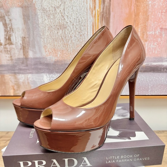 Prada | Shoes | Brian Atwood Bambola 8 Platform Peep Toe Stiletto Pump ...